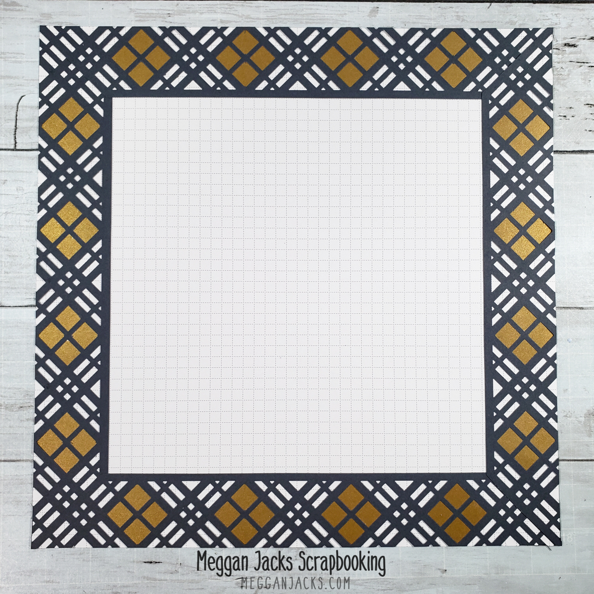 Creative Memories Diagonal Plaid Border Punch Frame Layout