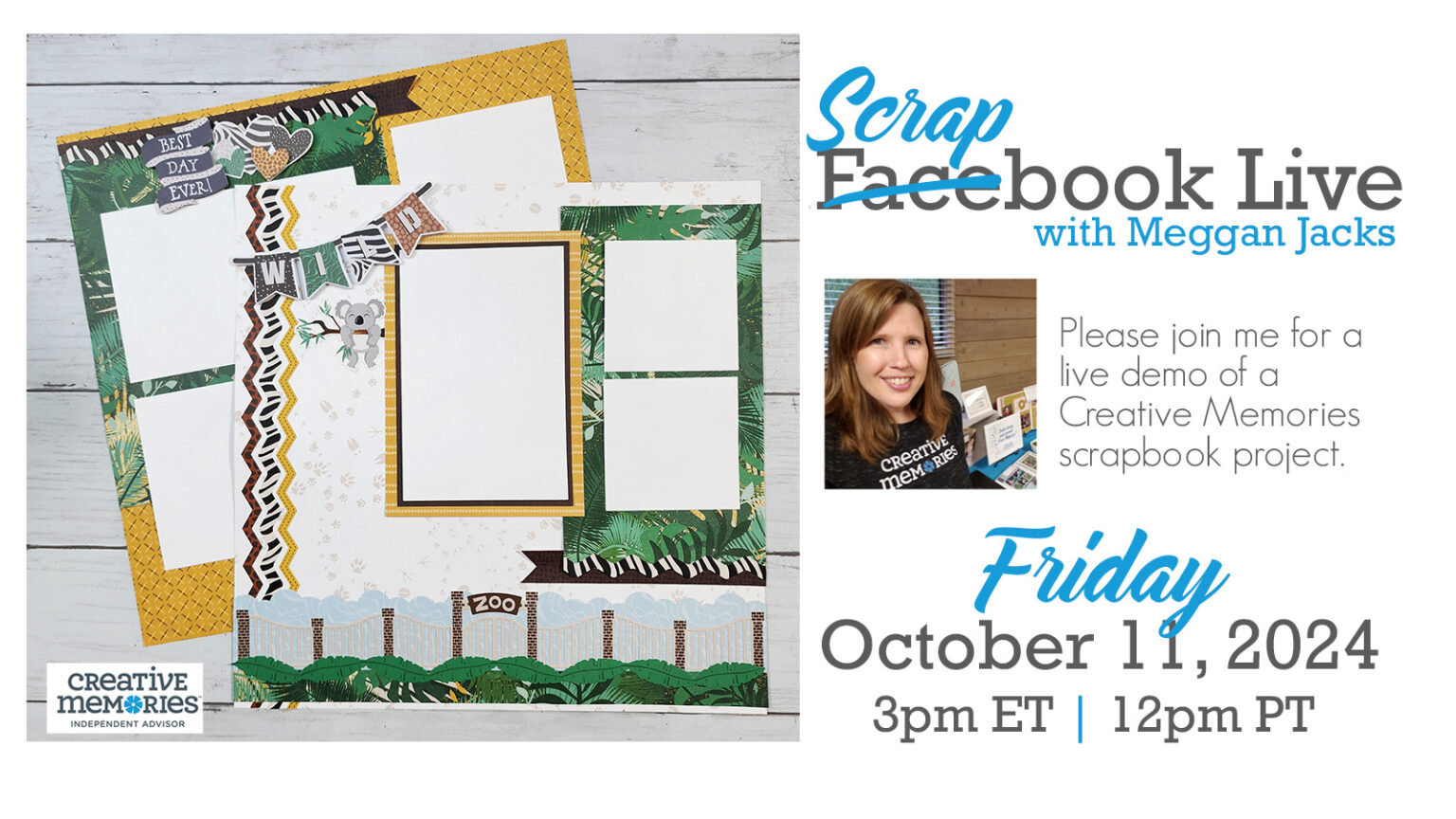 Scrapbook Live with Meggan October 11, 2024 Scrapbook Live with Meggan October 11, 2024