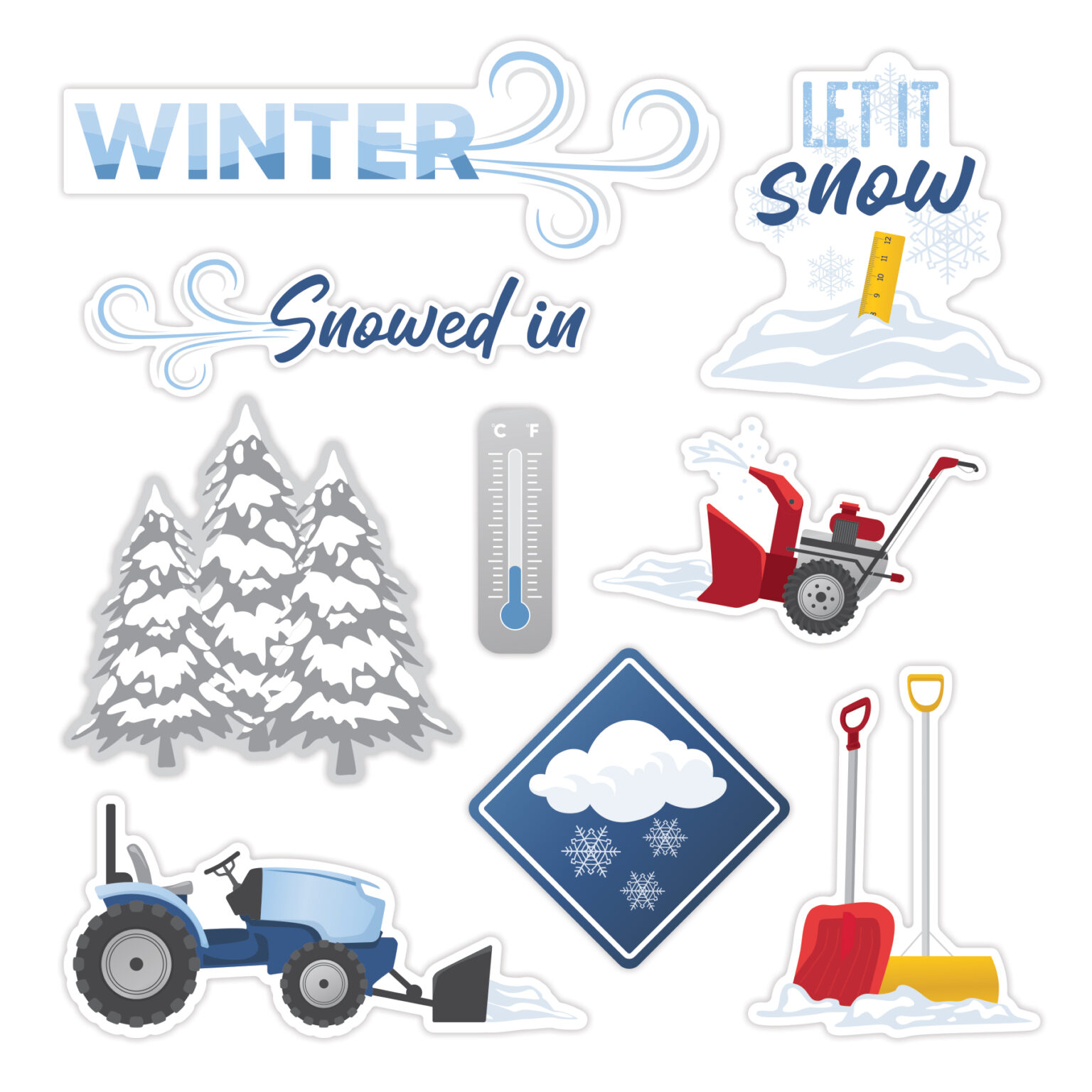 Creative Memories Flurry of Fun Snowstorm Embellishments