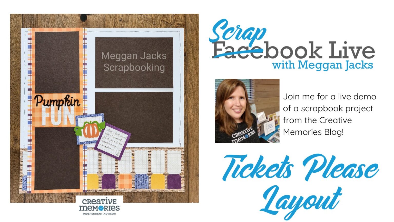 Scrapbook Live – Tickets Please Layout