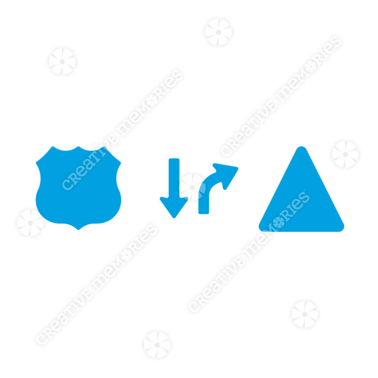 Creative Memories Road Signs Punch Trio Set