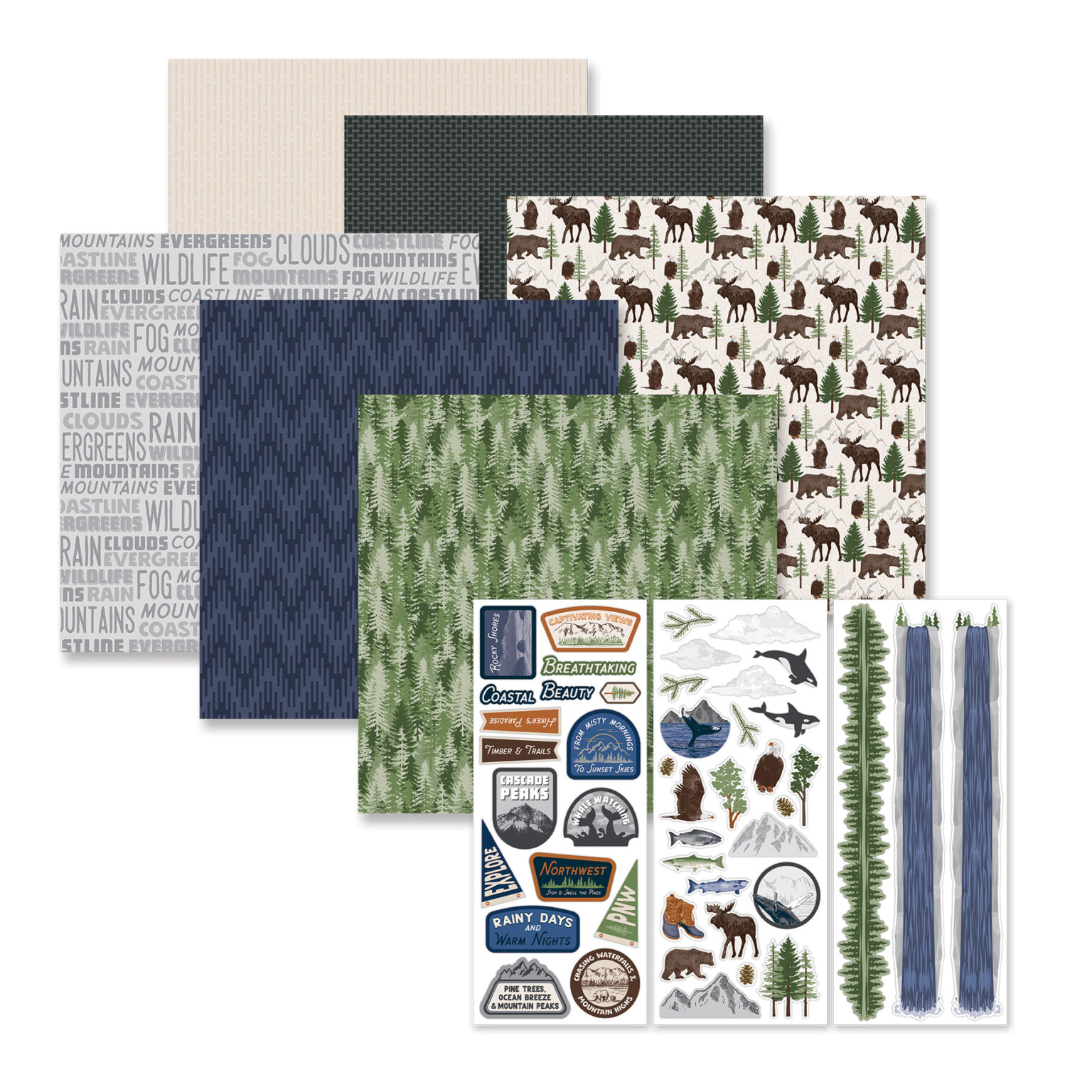 Creative Memories Pacific Scenes Paper & Sticker Bundle