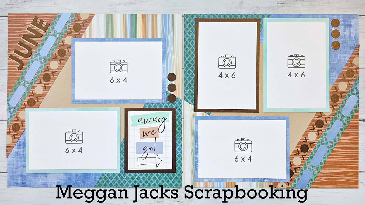 Scrapbook Live – Overlapping Triangles Layout
