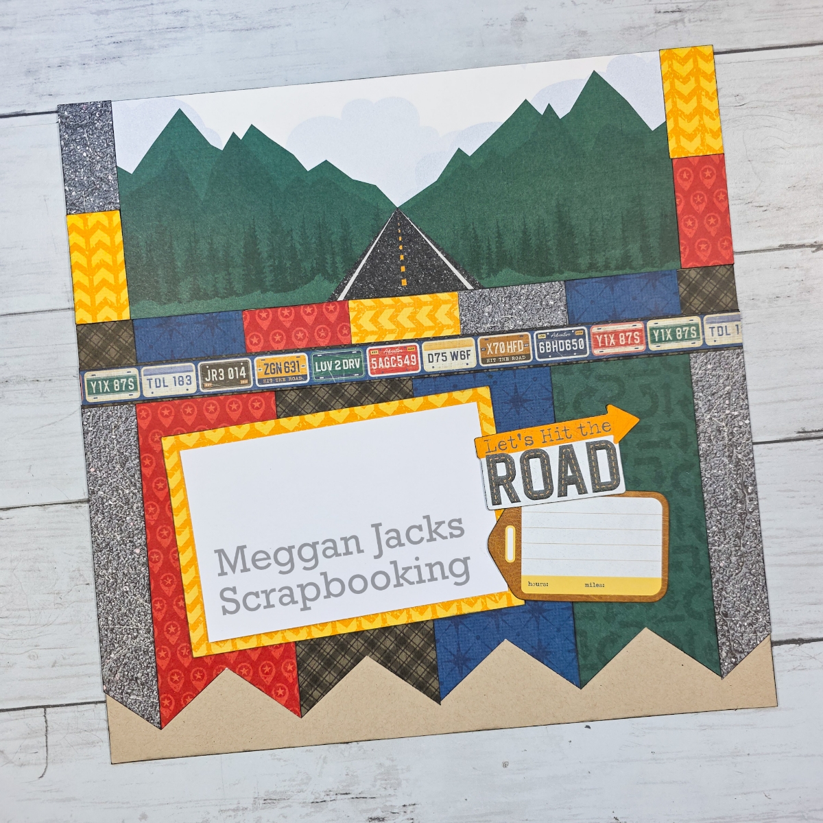 Scrapbook Live: Ribbon & Tile-Inspired Layout