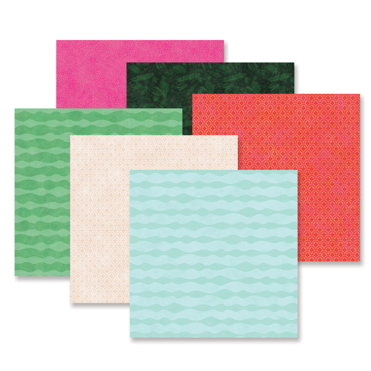 Creative Memories Tropical Garden Tone-on-Tone Paper Pack (12/pk)